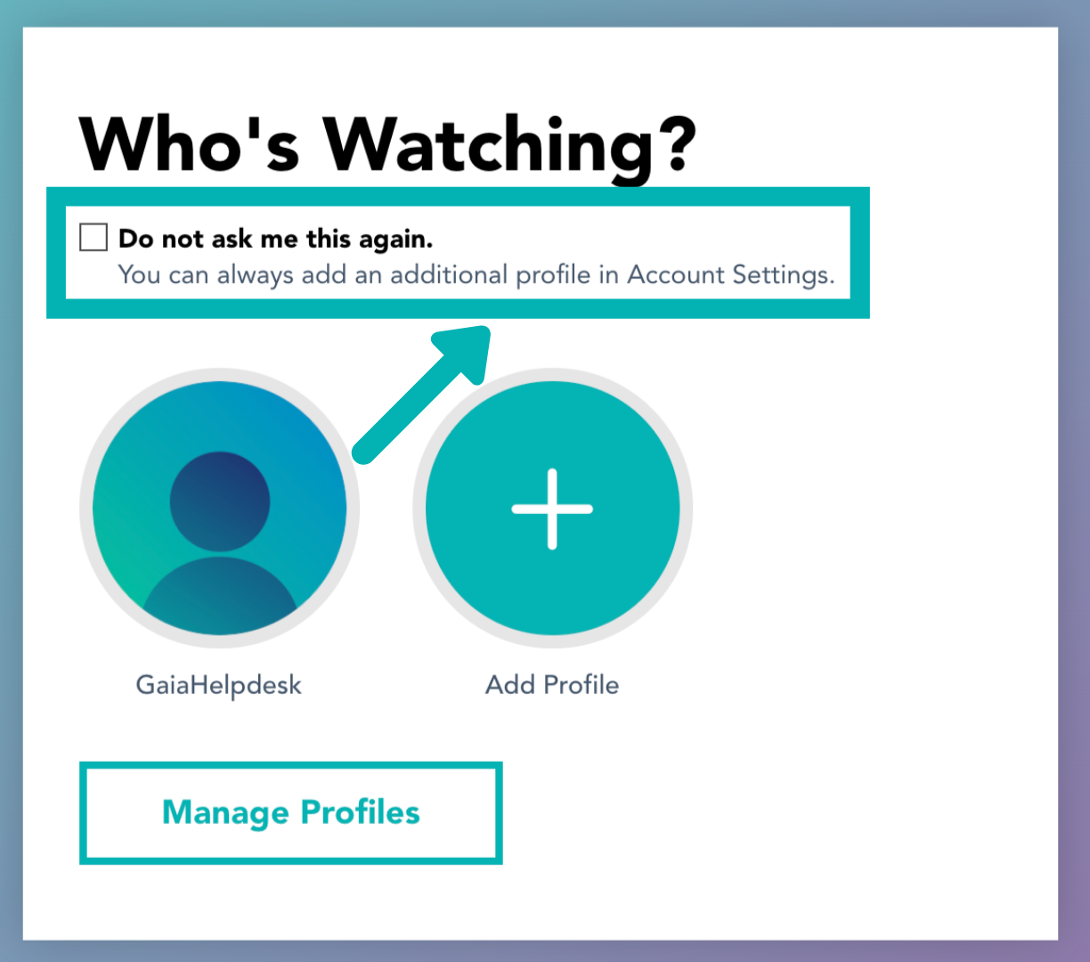 How do I use the Multiple Profiles feature? – Gaia Help Center